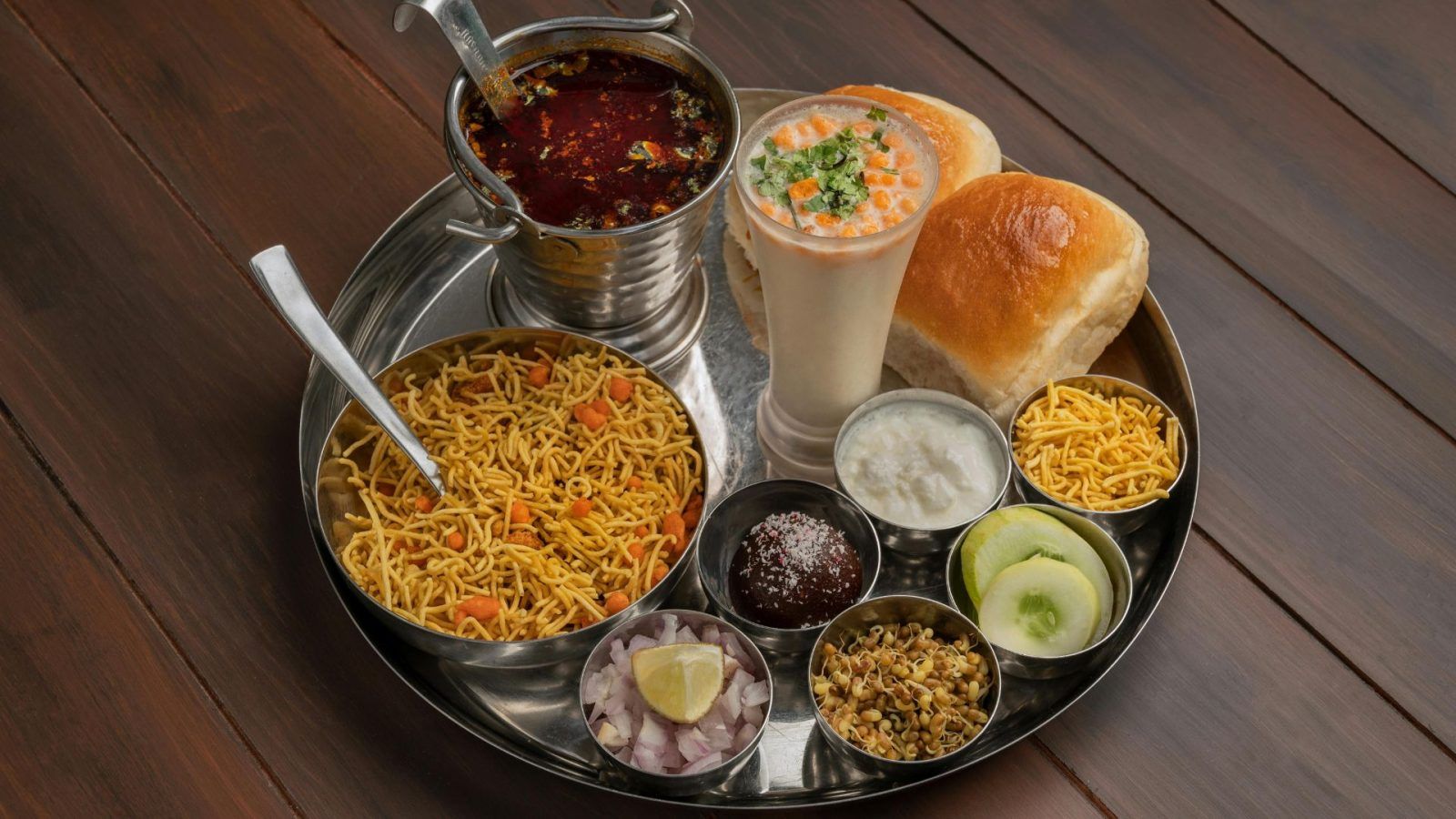 Maharashtrian Thali Menu Marathi Thali Hi Res Stock Photography And