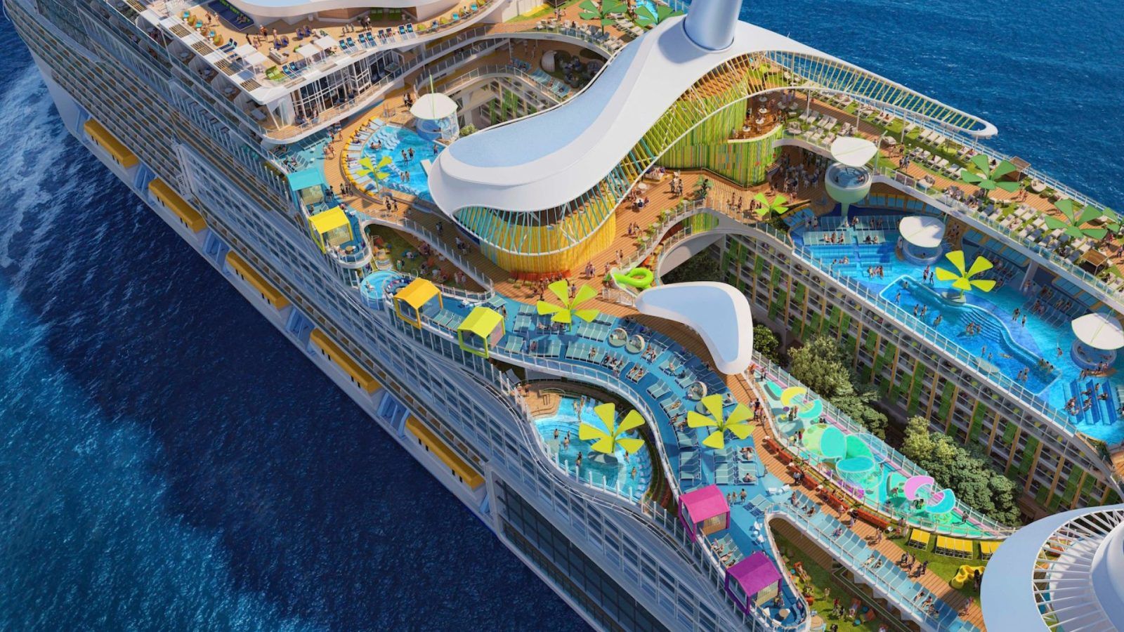 In Pictures The Worlds Largest Cruise Ship Sets Sail