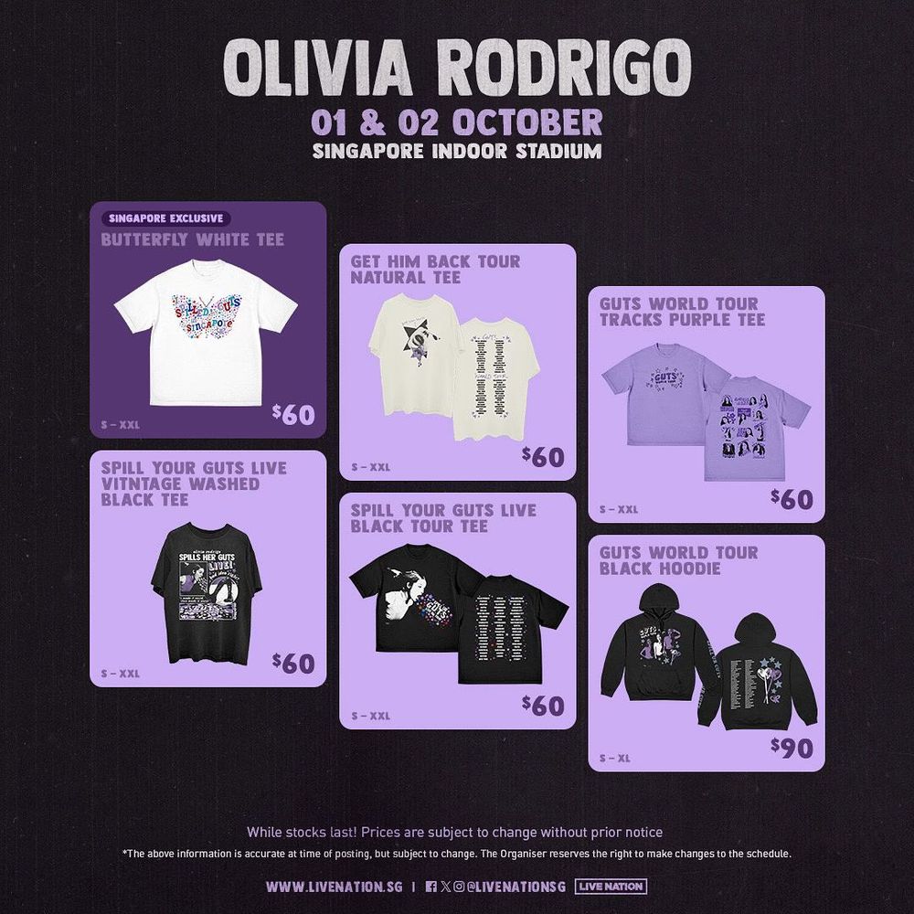 Olivia Rodrigo GUTS World Tour 2024 Singapore Concert Guide