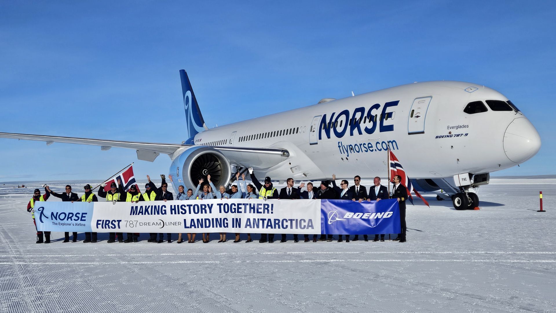 Boeing 787 Dreamliner Lands In Antarctica's Blue Ice Runway