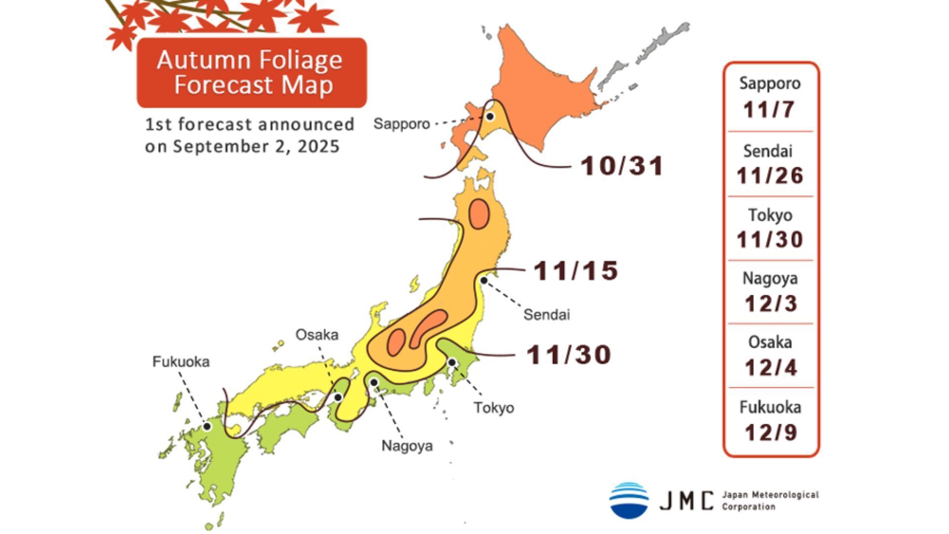 Fall Foliage Forecast 2025: Best Time To Savour Autumn Sights In Japan