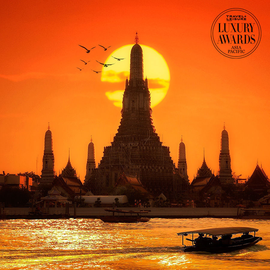 Wat Arun Sunset Thailand, Bangkok, Sunset Over Wat Arun Temple Of Dawn